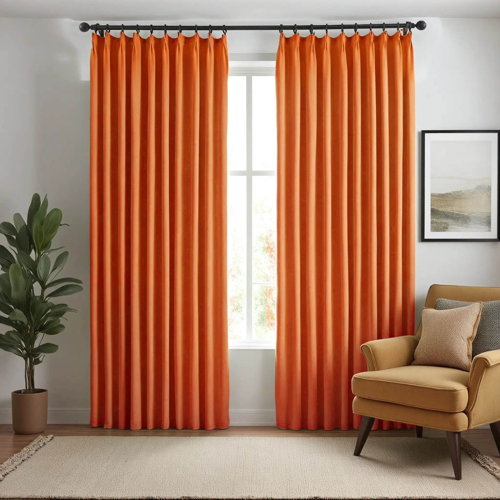 Freshine Celina Linen Curtain for an Elegant Faux Linen Drapery with a