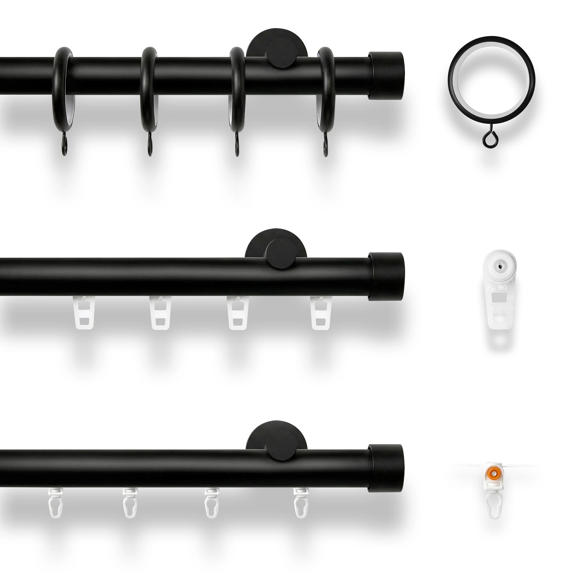 Darian Single Custom Traverse Curtain Rod – Freshine